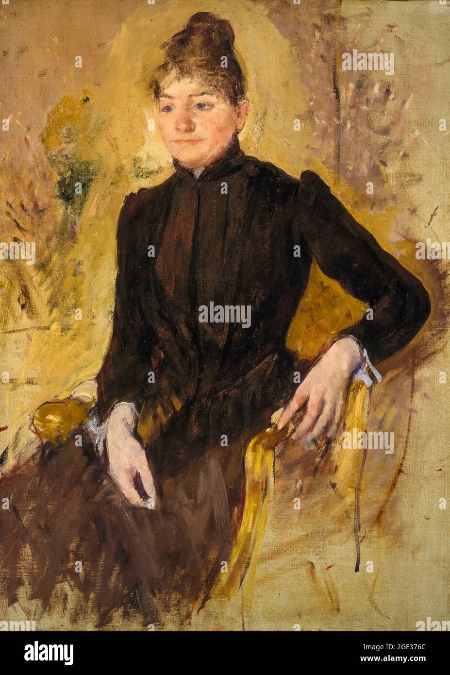 Mary Cassatt, Portrait of a Woman, painting, 1881-1883 Stock Photo - Alamy
