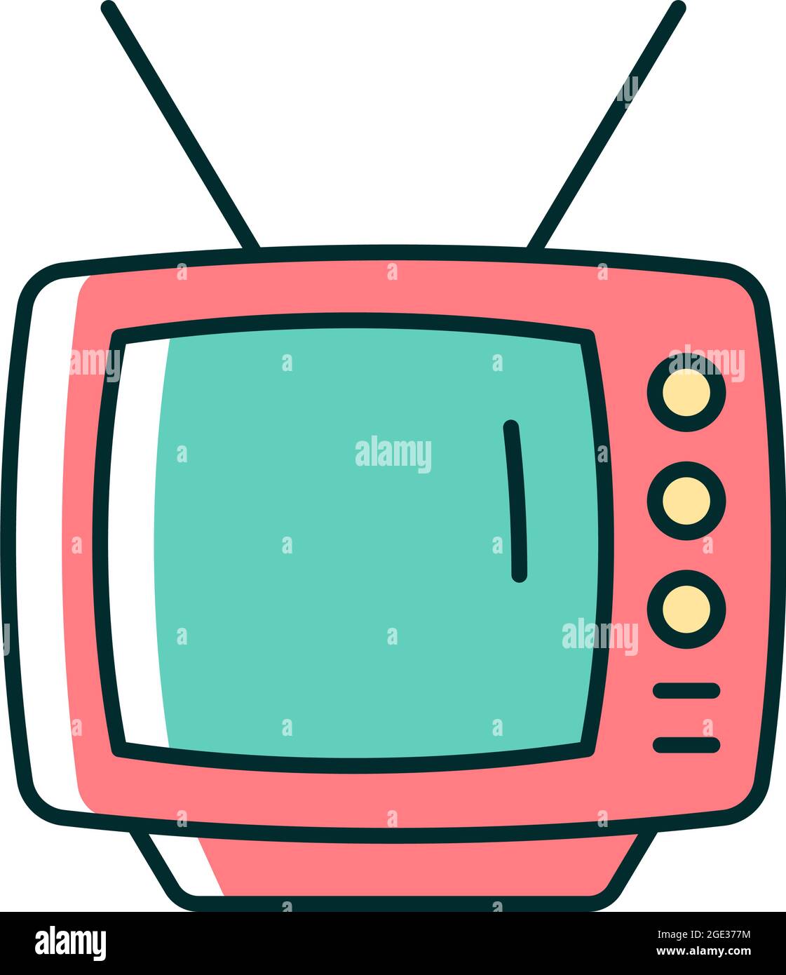 Old-style television RGB color icon Stock Vector Image & Art - Alamy