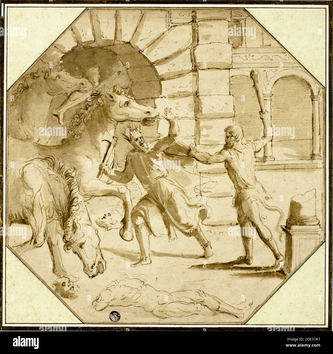 Hercules felling king diomedes hi-res stock photography and images - Alamy