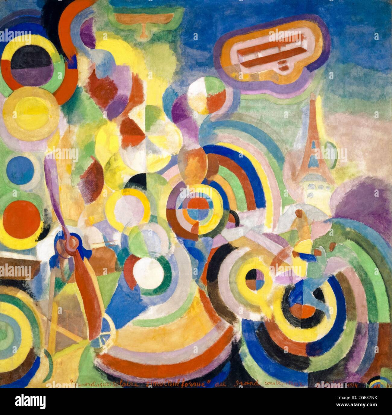 Homage to Blériot, abstract painting by Robert Delaunay, 1914 - modern ...
