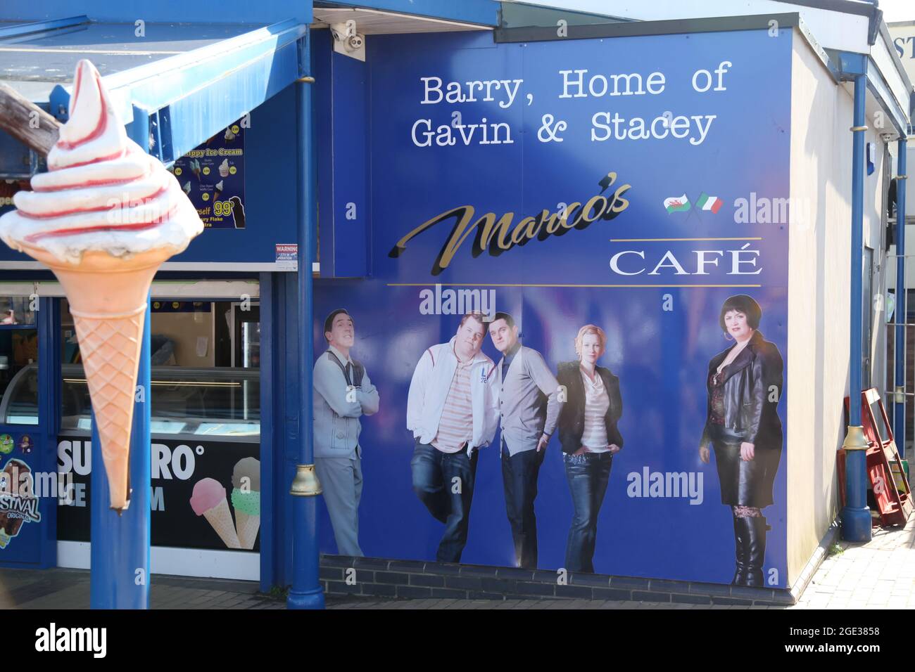 Marcos Cafe, Paget Road, Barry Island, South Wales, 2021 Stock Photo ...