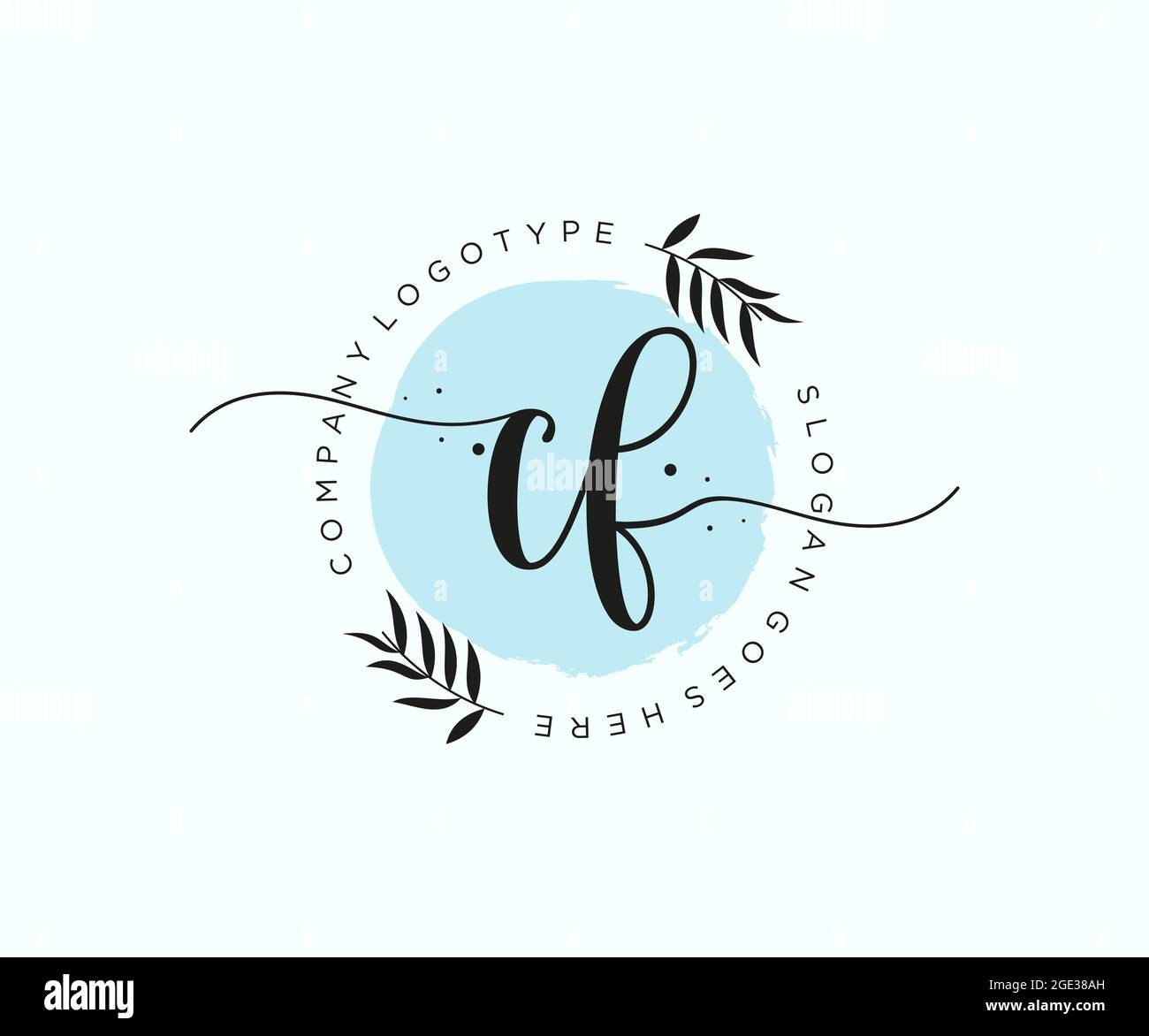 CF Feminine logo beauty monogram and elegant logo design, handwriting ...