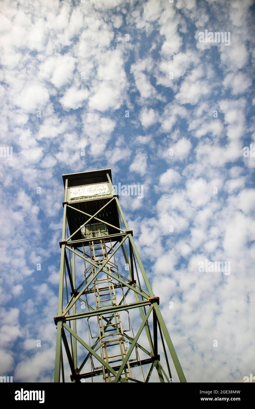 Steel tower, reference point for the sighting of fires in the summer ...