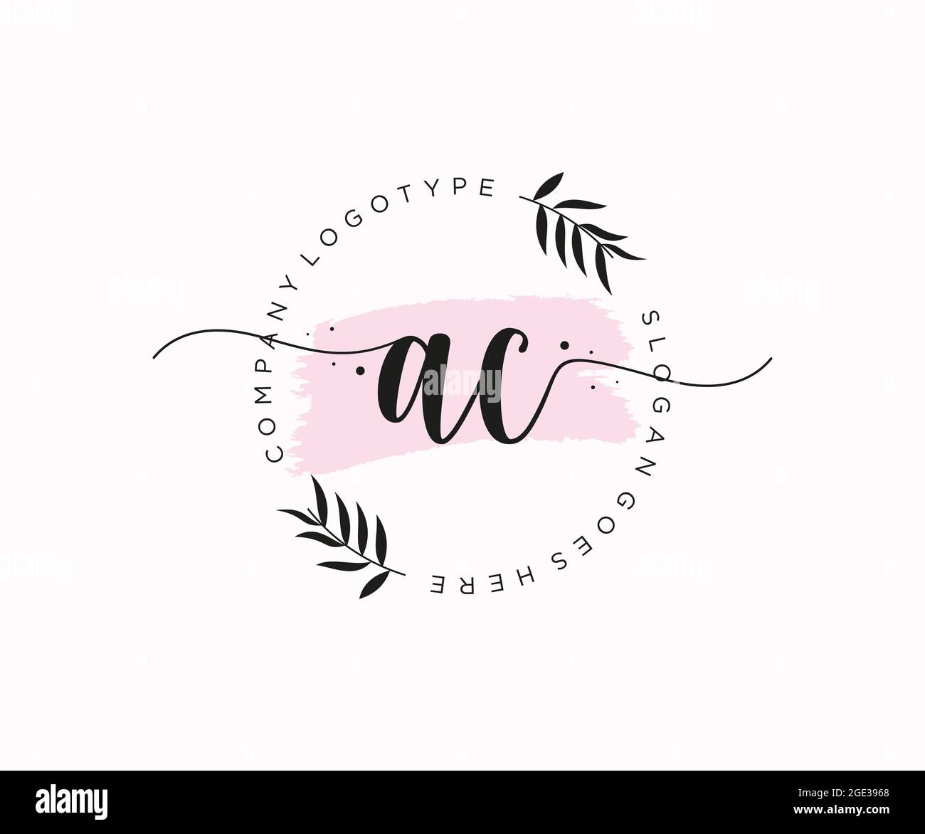 AC Feminine logo beauty monogram and elegant logo design, handwriting ...