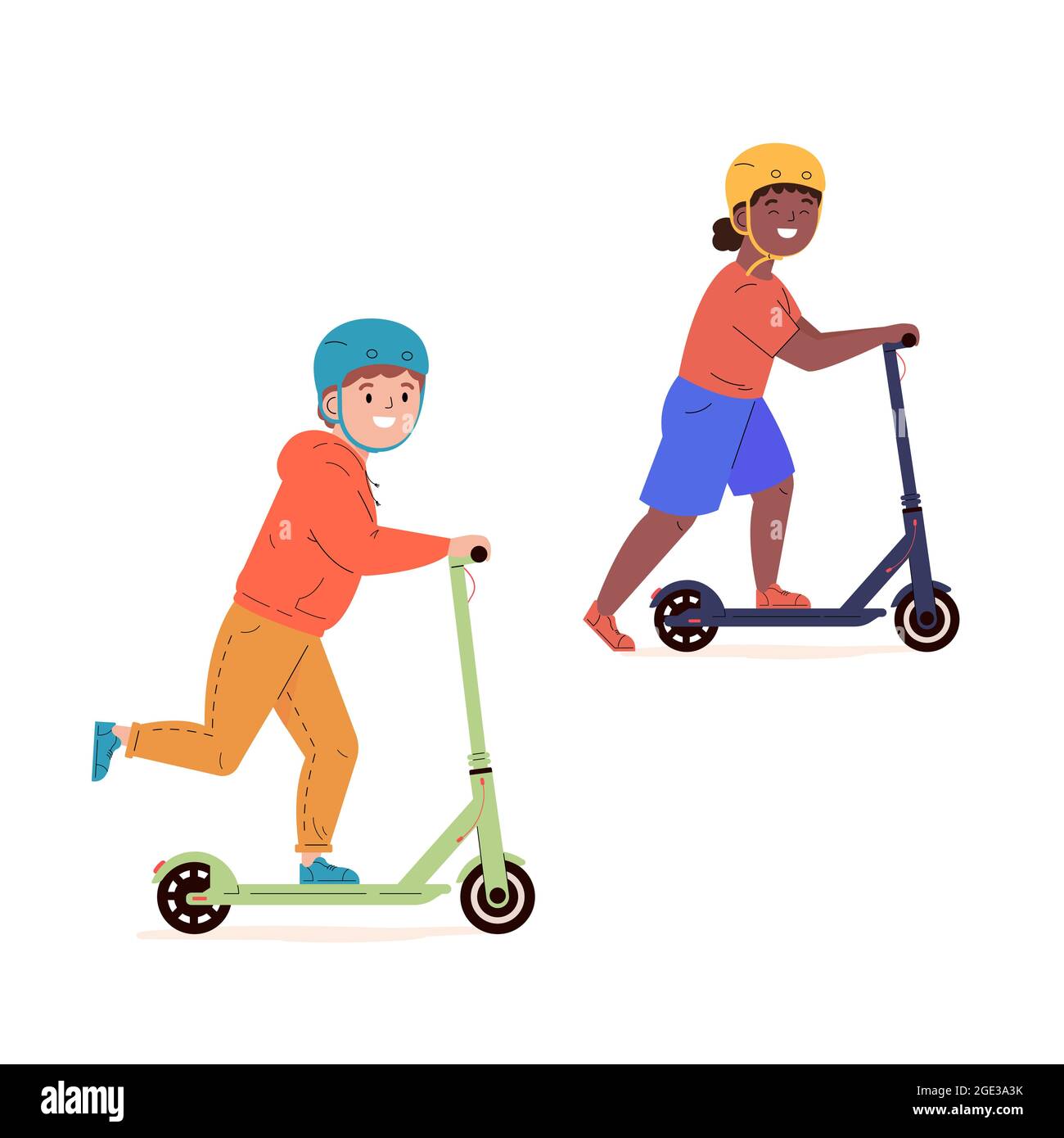 Electro scooters Stock Vector Images - Alamy