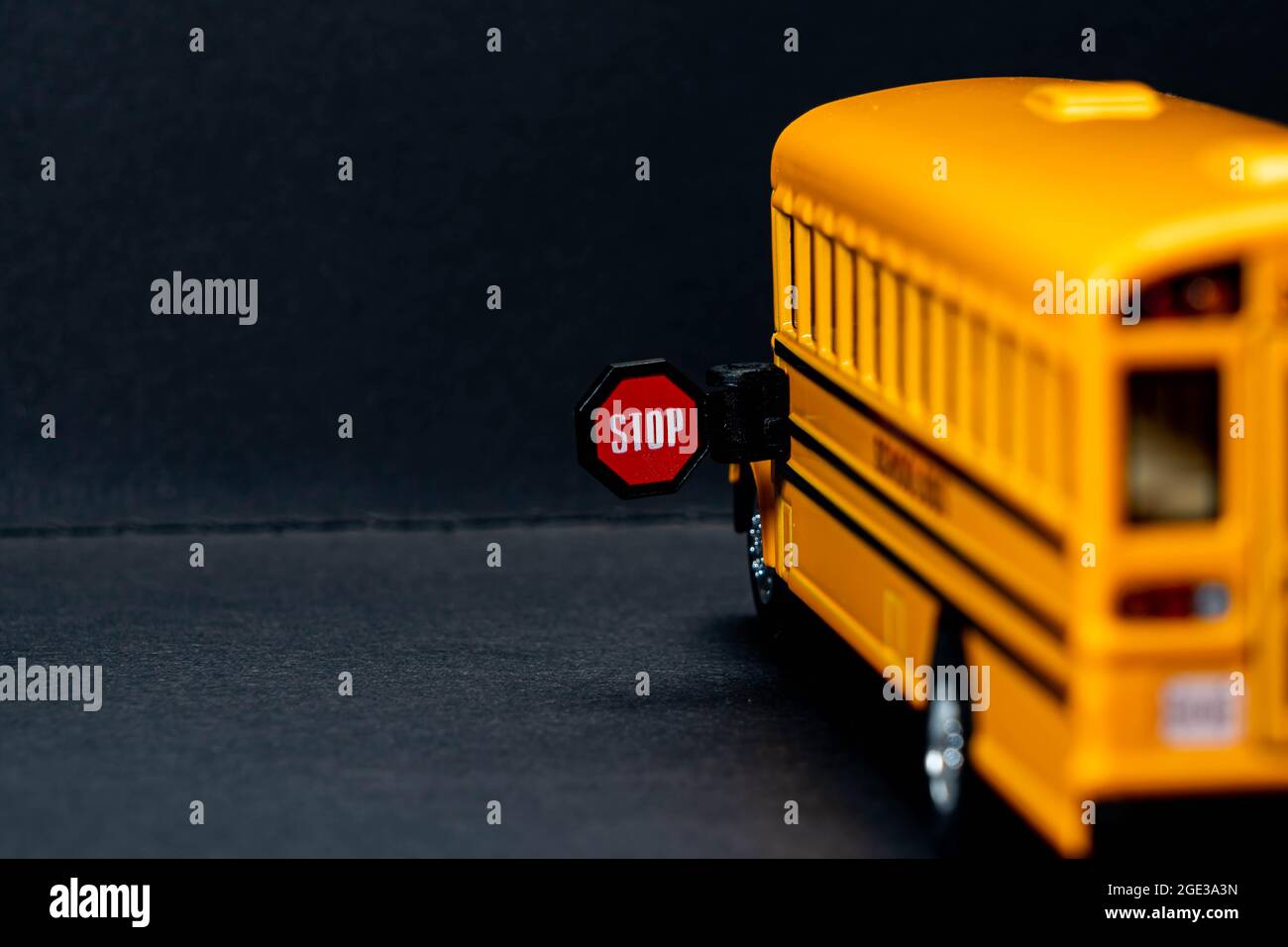 School bus model with stop sign. Do not pass the school bus Stock Photo ...