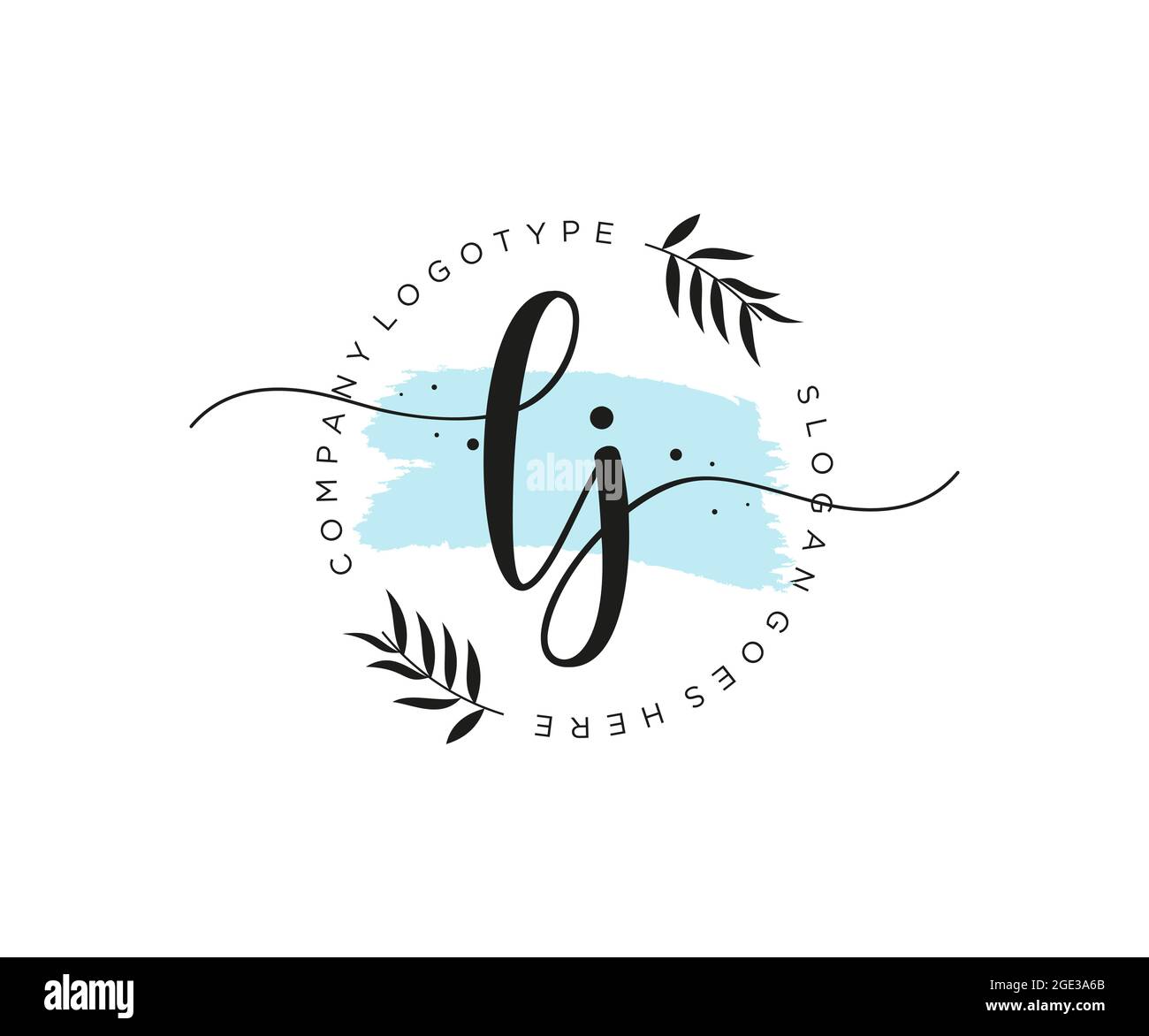 Lj initials logo hi-res stock photography and images - Alamy