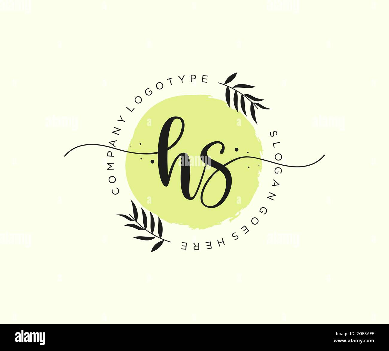 HS Feminine logo beauty monogram and elegant logo design, handwriting ...