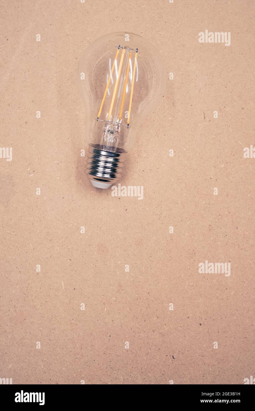 Vertical closeup of a bulb on the peach background Stock Photo - Alamy