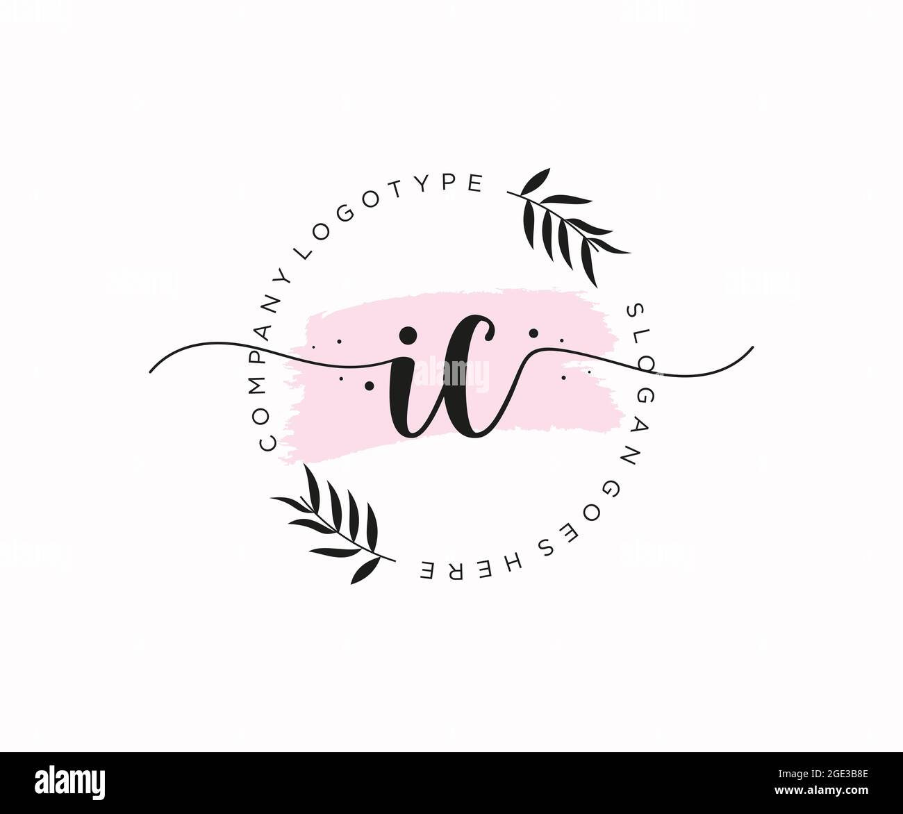 IC Feminine logo beauty monogram and elegant logo design, handwriting ...