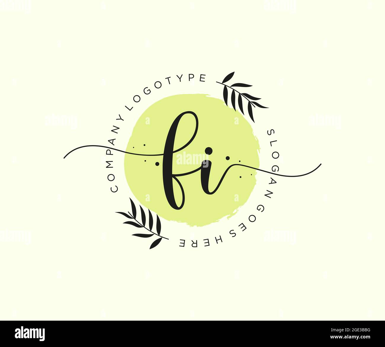 FI Feminine logo beauty monogram and elegant logo design, handwriting ...