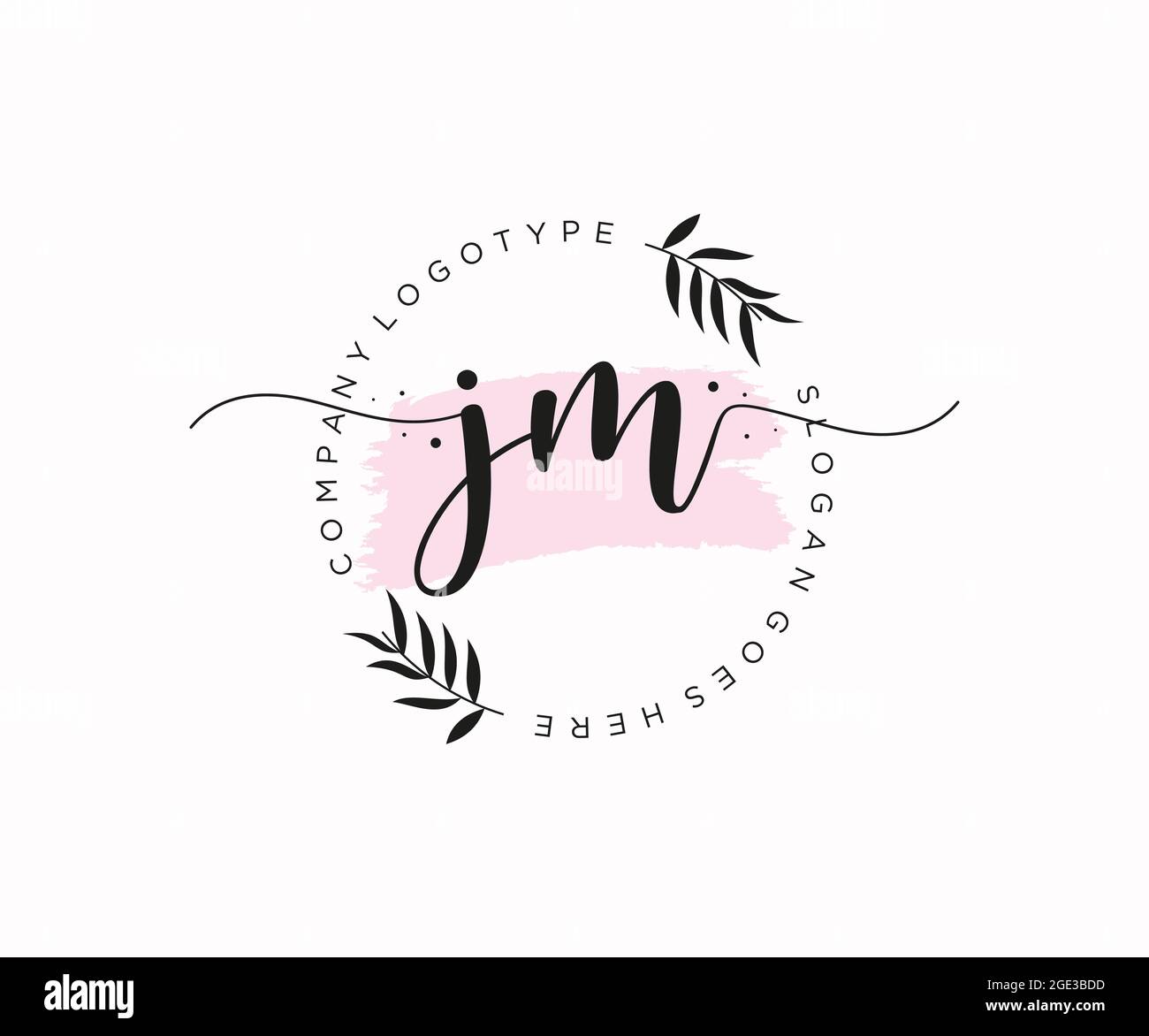 JM Feminine logo beauty monogram and elegant logo design, handwriting ...