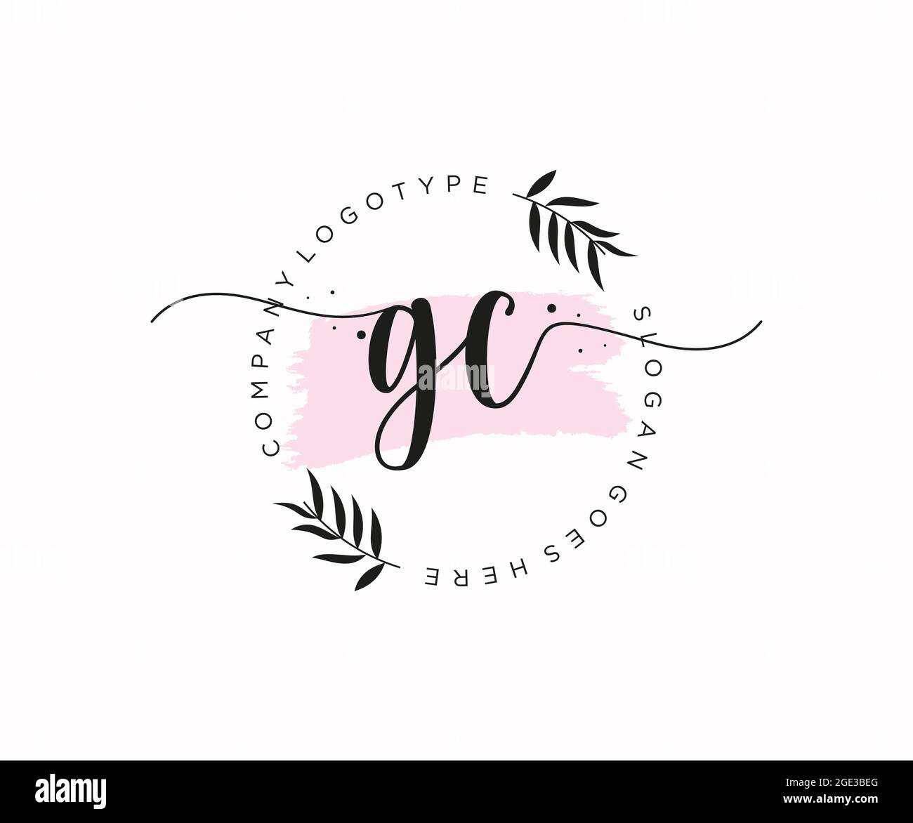 GC Feminine logo beauty monogram and elegant logo design, handwriting ...