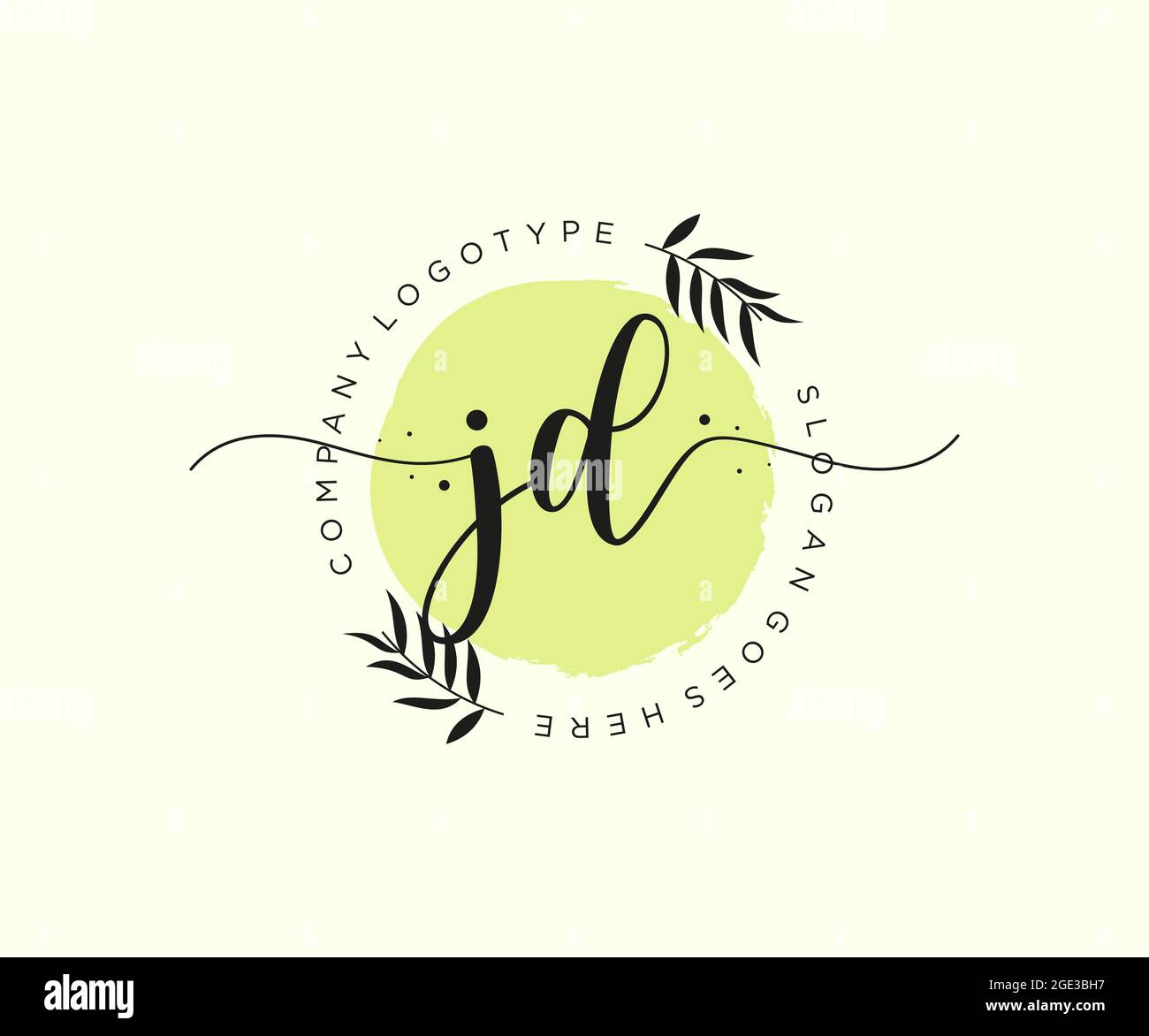 JD Feminine logo beauty monogram and elegant logo design, handwriting ...