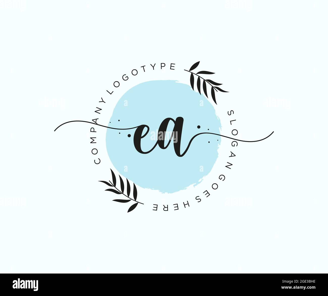 EA Feminine logo beauty monogram and elegant logo design, handwriting ...