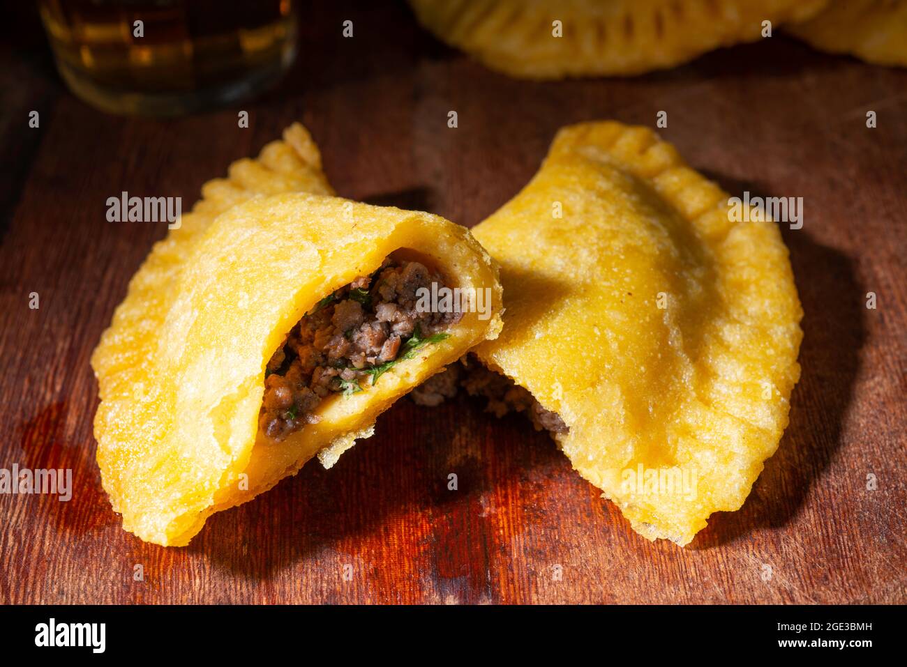 corn pastry, pastelde angu, traditional Brazilian food Stock Photo - Alamy
