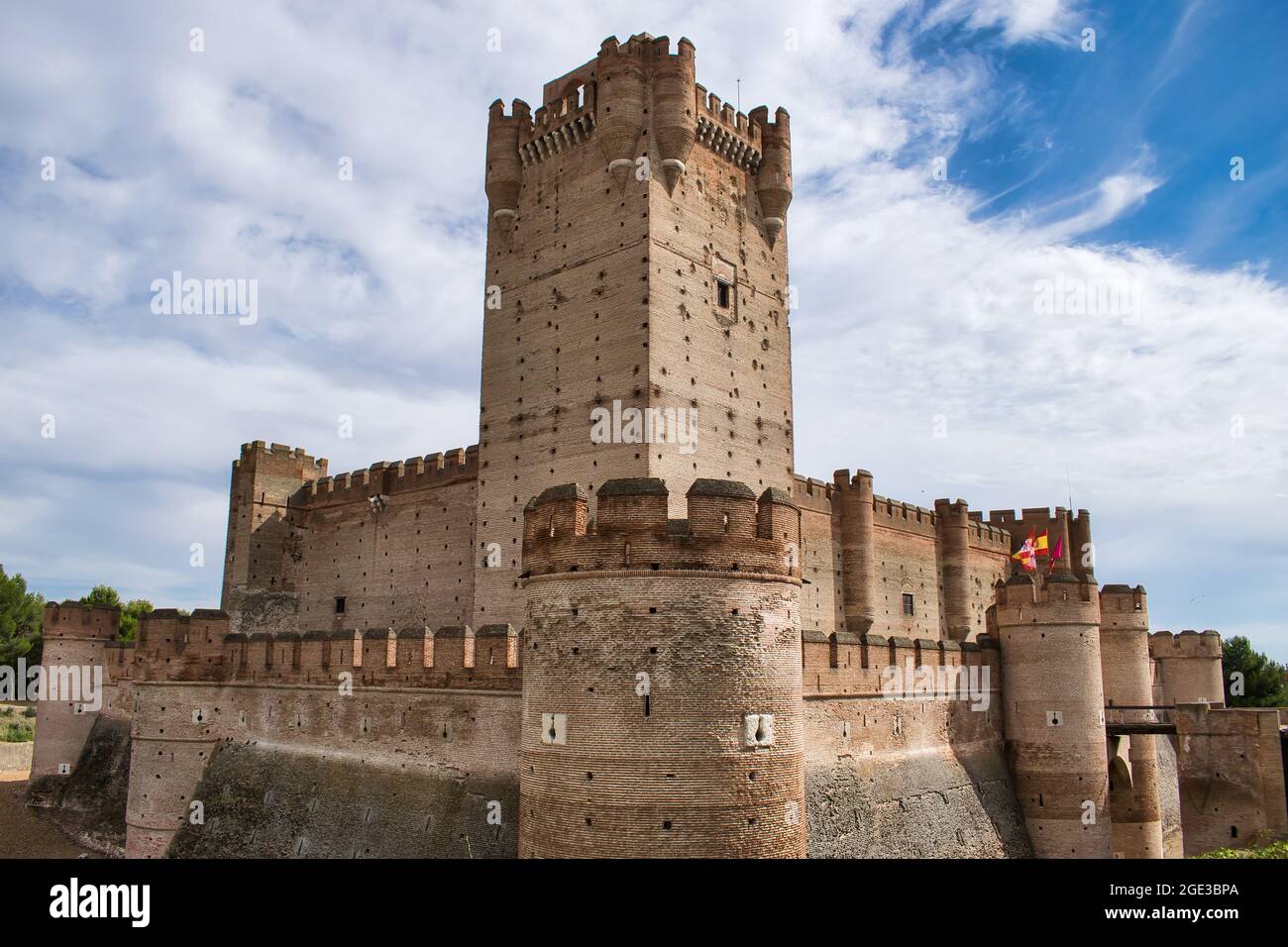 Spanish La Mota Medina castle under the clear sky Stock Photo - Alamy