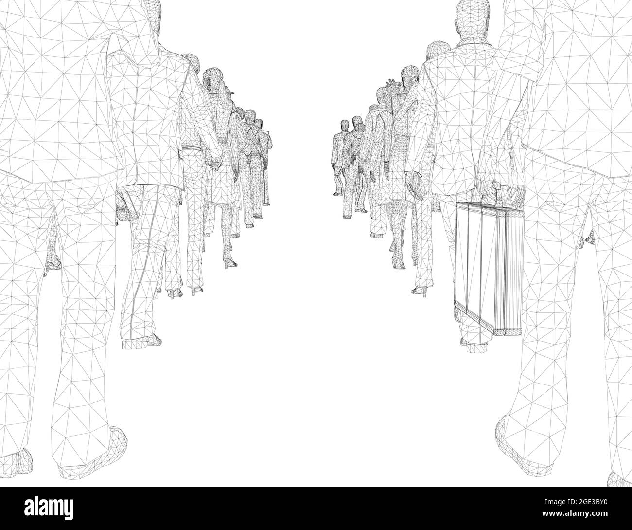 Crowd Of People Standing In Line