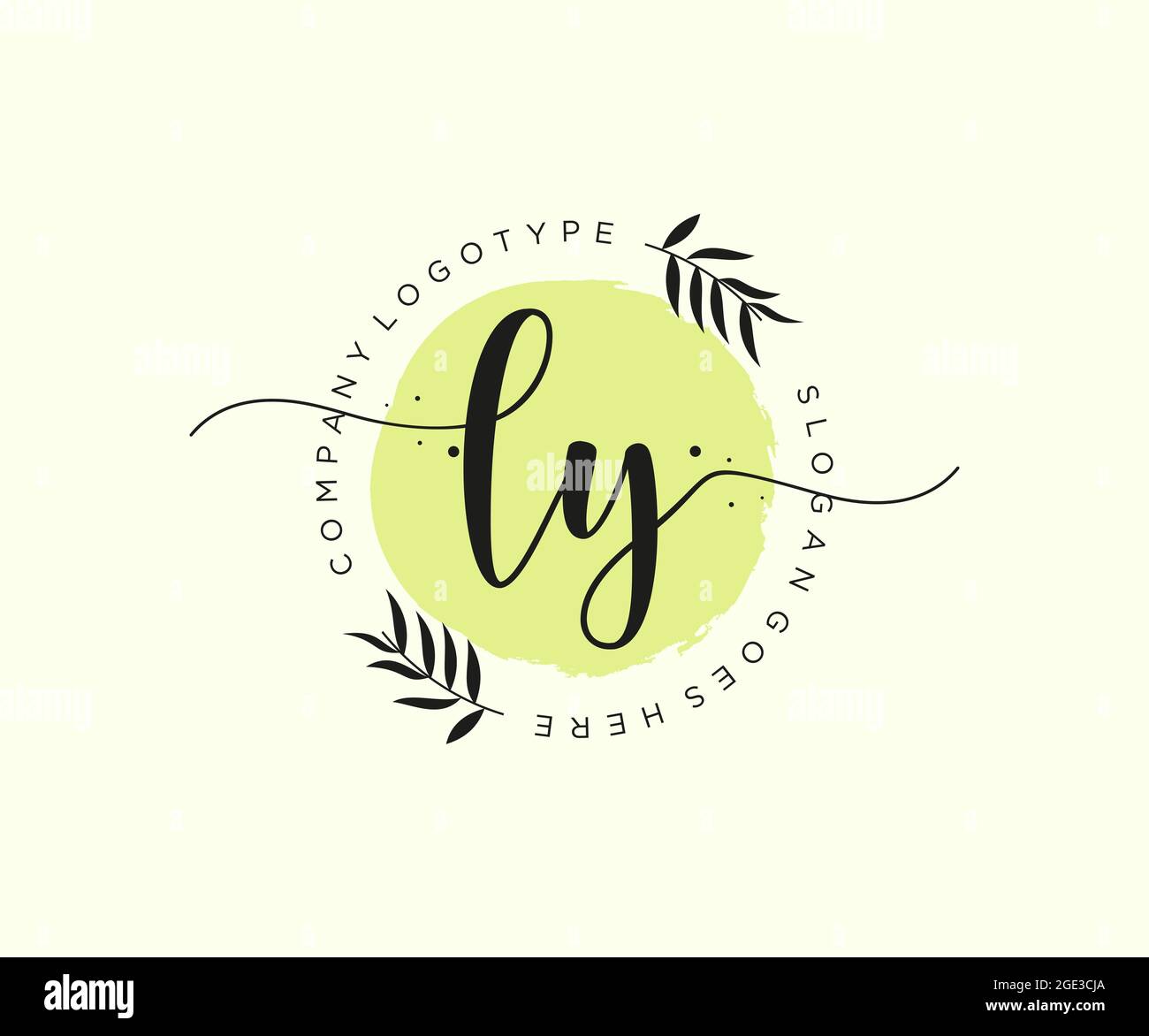 LY Feminine logo beauty monogram and elegant logo design, handwriting logo of initial signature ...