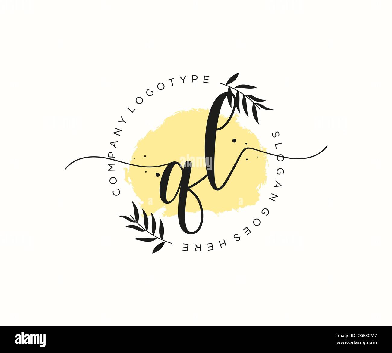 QL Feminine logo beauty monogram and elegant logo design, handwriting ...