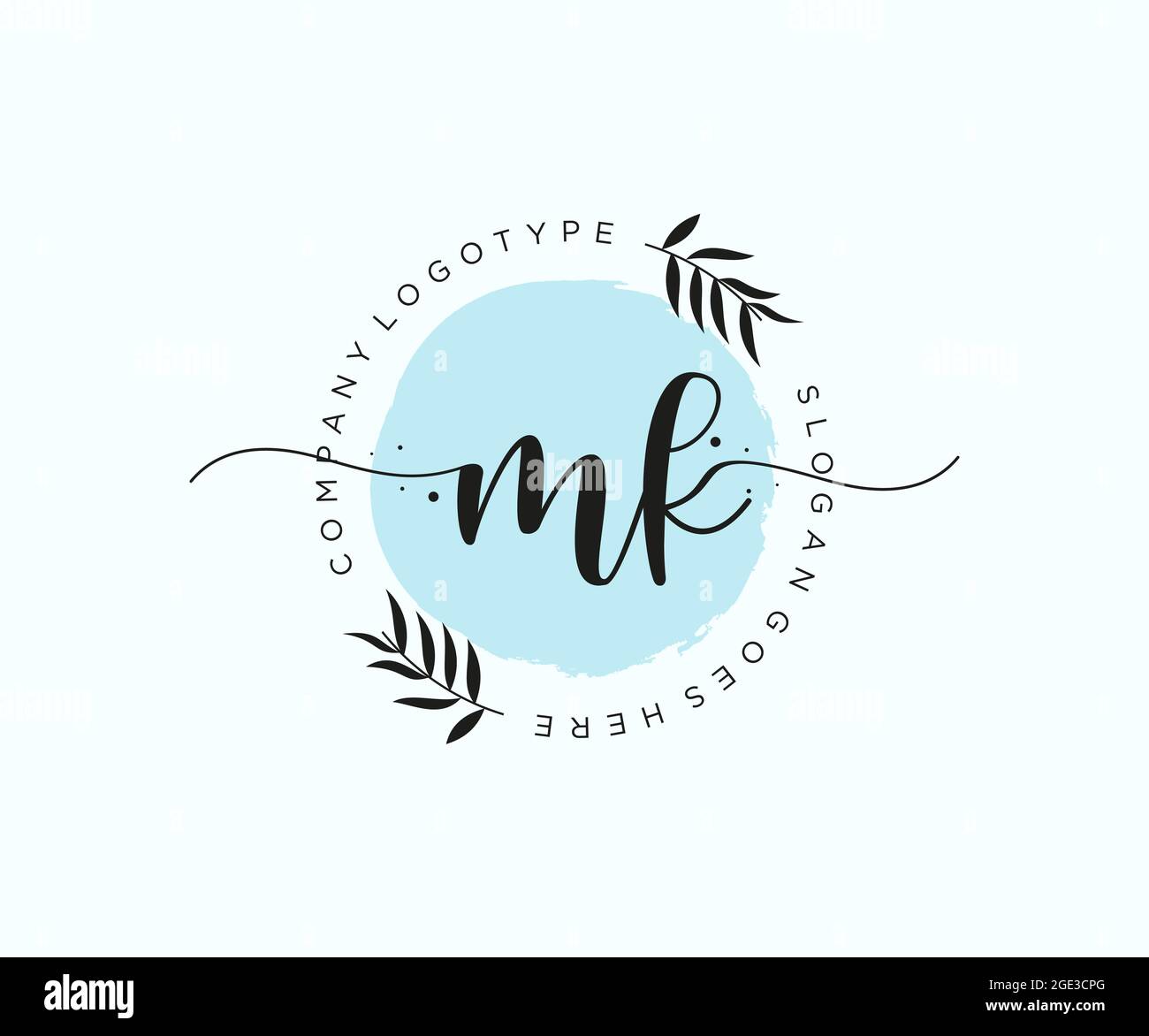MK Feminine logo beauty monogram and elegant logo design, handwriting logo of initial signature ...