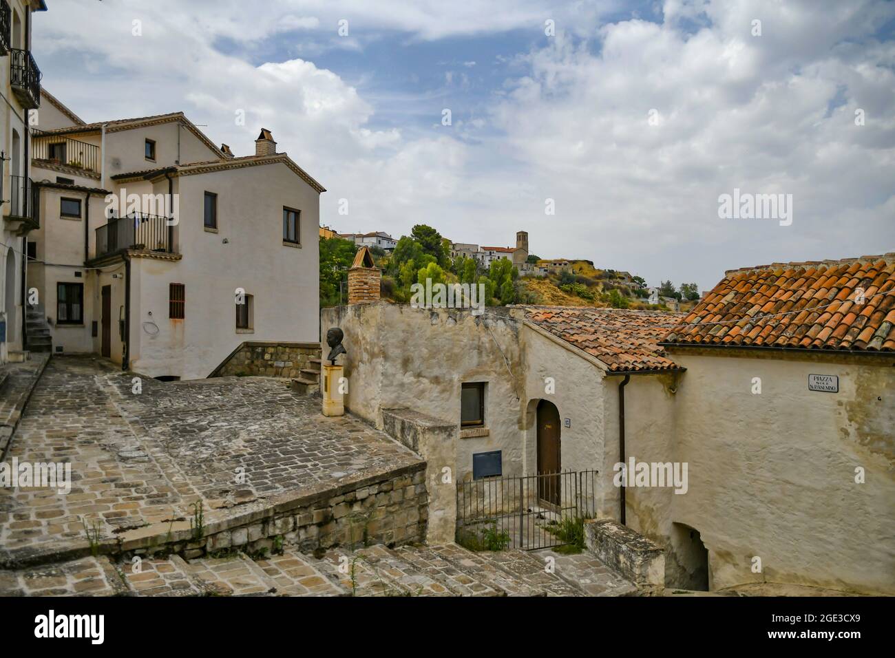A street in the historic center of Aliano, a old town in the Basilicata ...