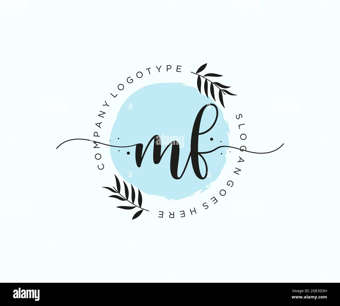 MF Feminine logo beauty monogram and elegant logo design, handwriting ...