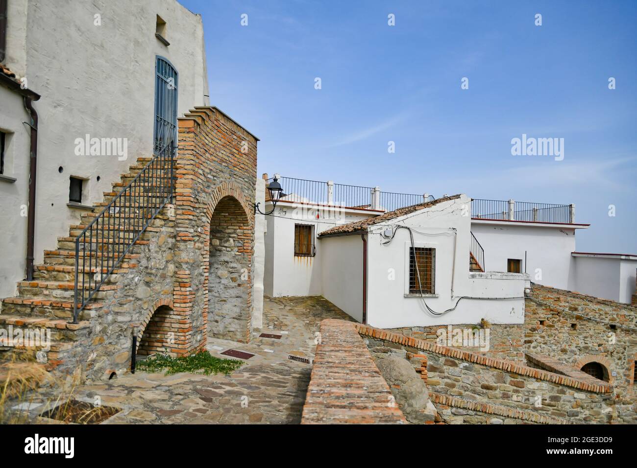 A street in the historic center of Aliano, a old town in the Basilicata ...