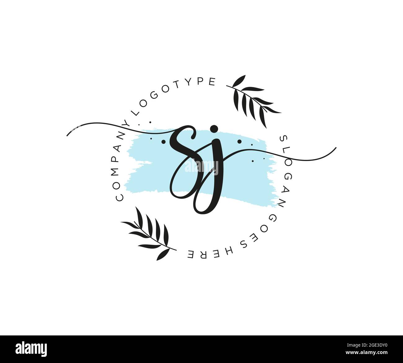 SJ Feminine logo beauty monogram and elegant logo design, handwriting ...