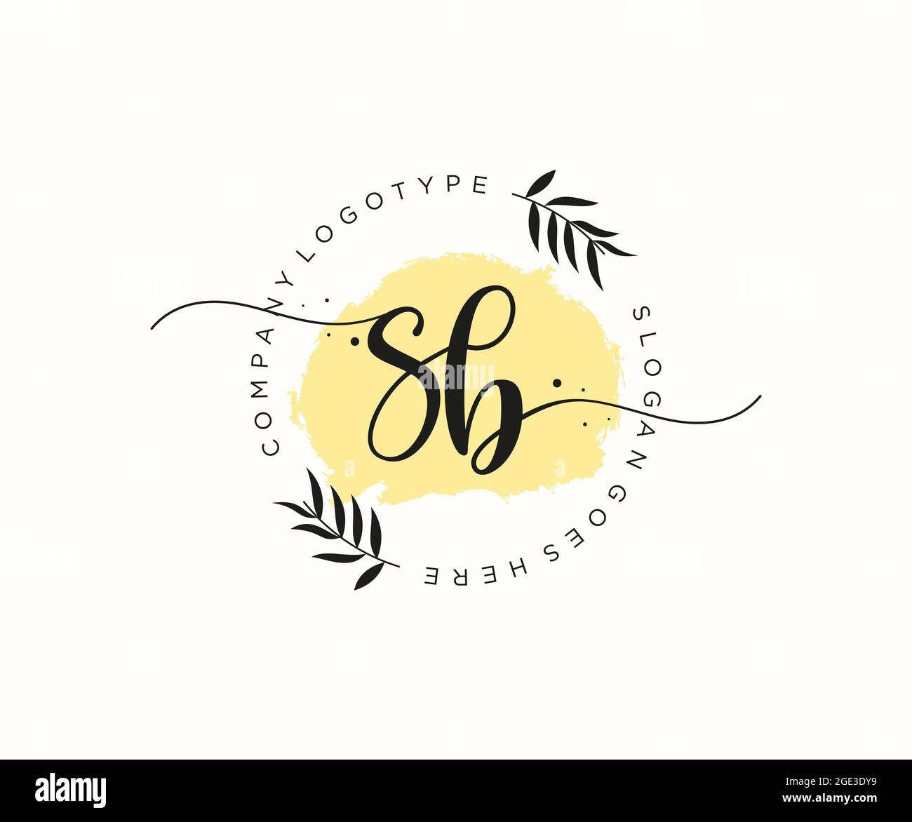 SB Feminine logo beauty monogram and elegant logo design, handwriting ...