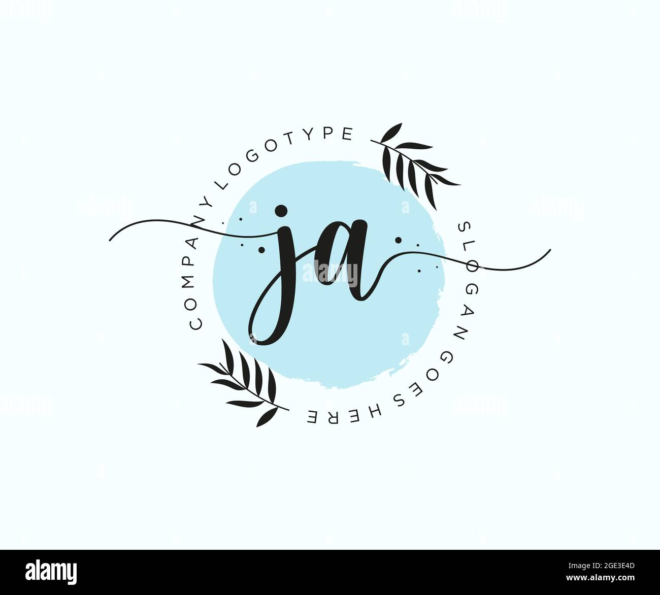 JA Feminine logo beauty monogram and elegant logo design, handwriting ...