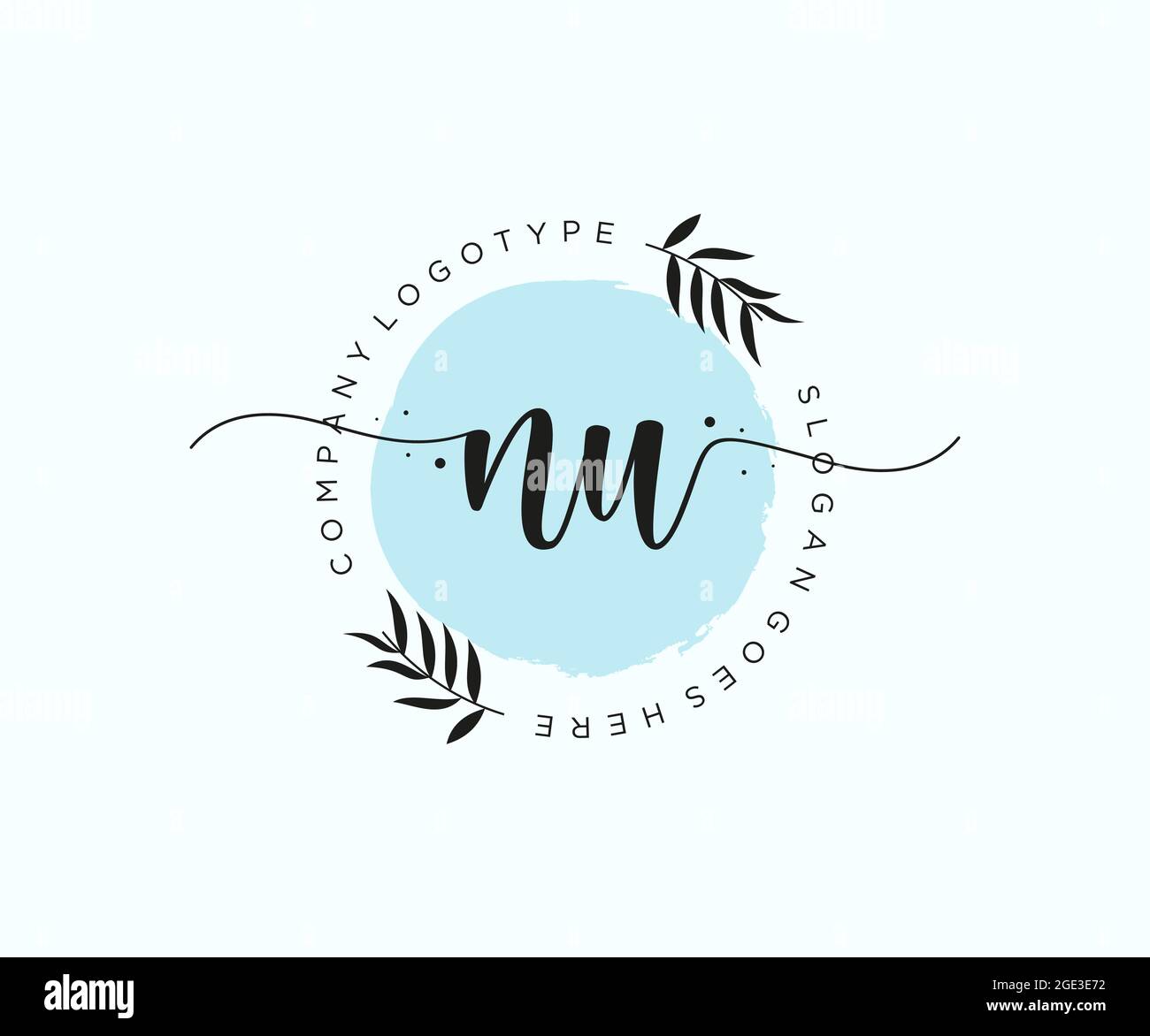 Nu initials logo hi-res stock photography and images - Alamy