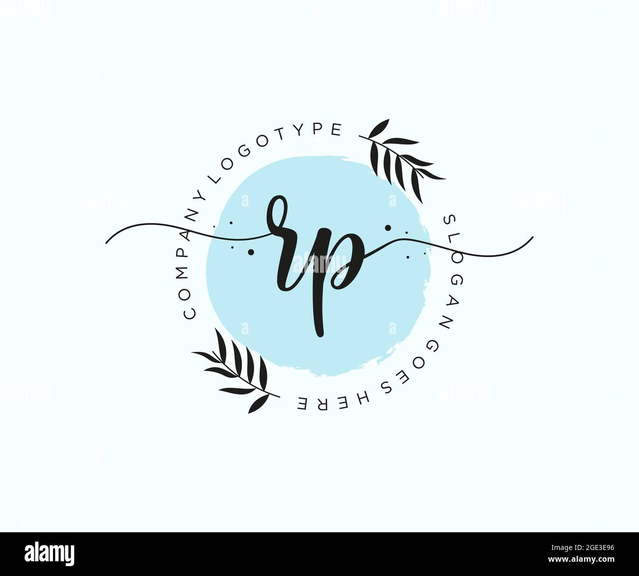 RP Feminine logo beauty monogram and elegant logo design, handwriting ...