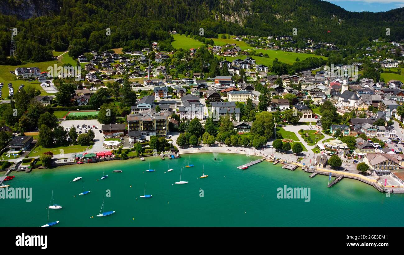 Village of St Gilgen at Lake Wolfgangsee in Austria Stock Photo - Alamy