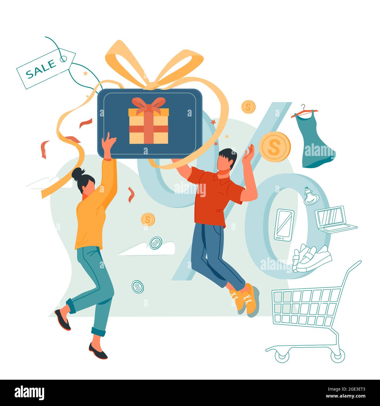 People saving money buying things. Card cashback, customer loyalty ...