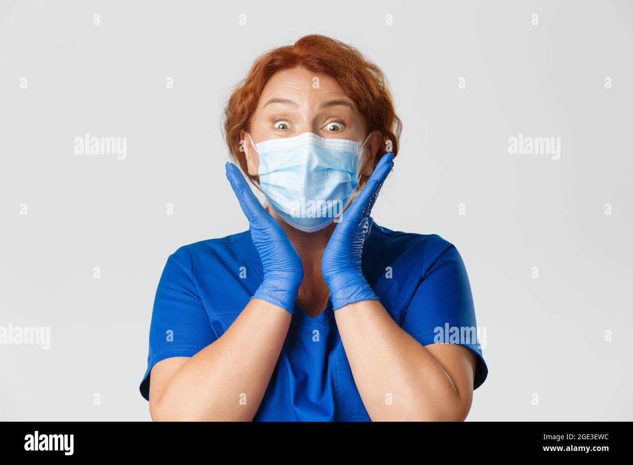 Medical workers, covid-19 pandemic, coronavirus concept. Close-up of ...