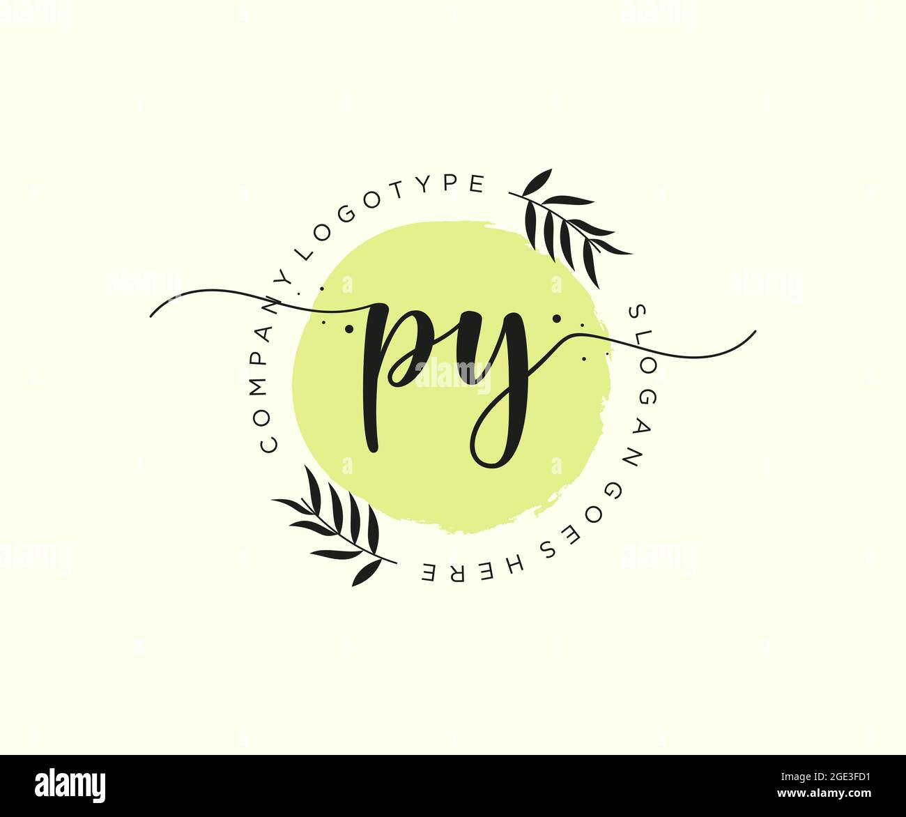 PY Feminine logo beauty monogram and elegant logo design, handwriting ...