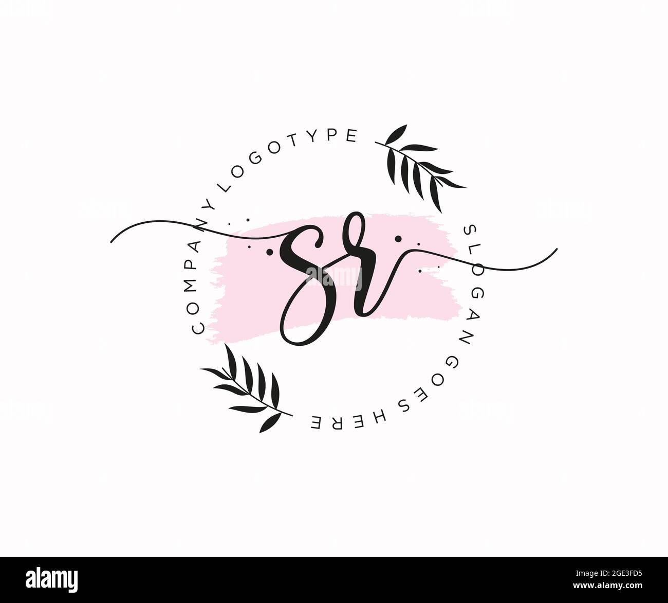SR Feminine logo beauty monogram and elegant logo design, handwriting ...