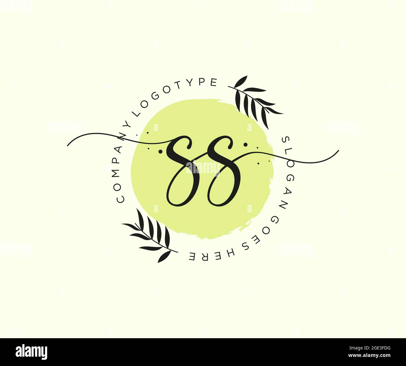 SS Feminine logo beauty monogram and elegant logo design, handwriting logo of initial signature ...