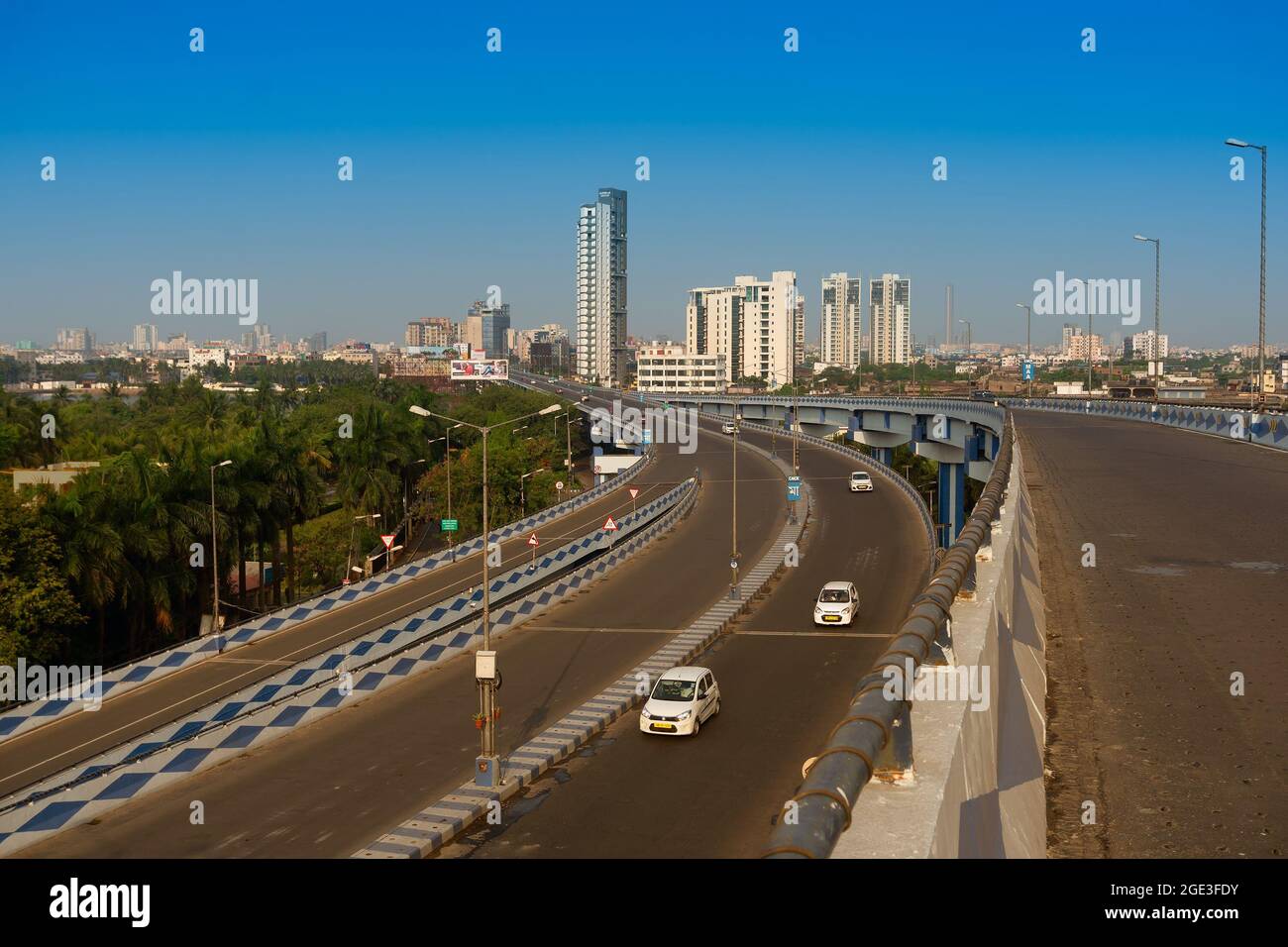 Kolkata, West Bengal, India - January 1st 2016 : Parama Island flyover ...