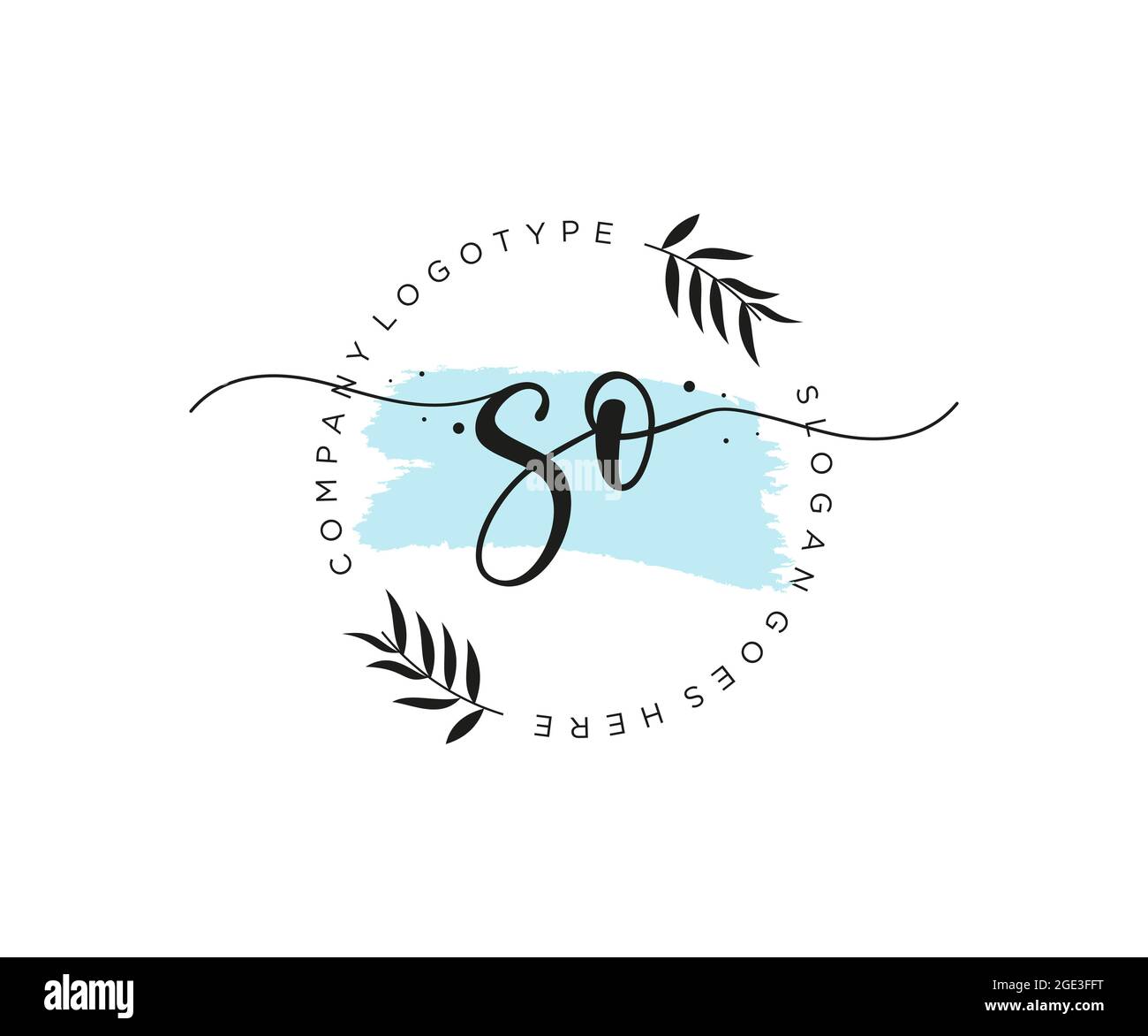 SO Feminine logo beauty monogram and elegant logo design, handwriting ...