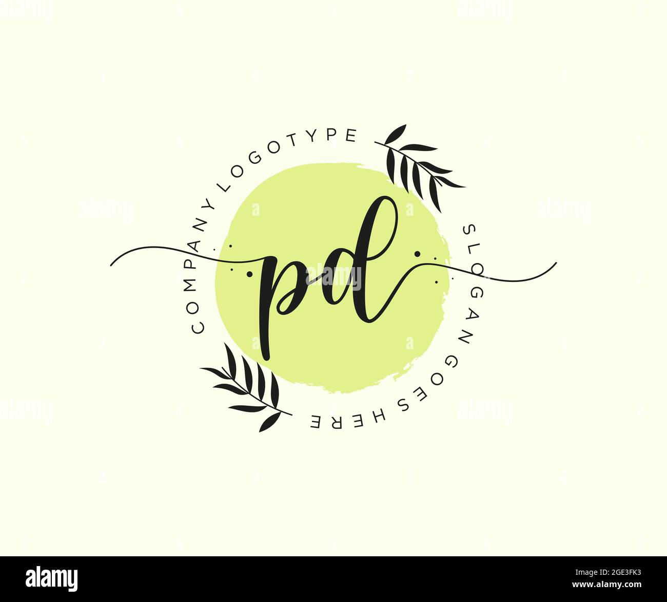 PD Feminine logo beauty monogram and elegant logo design, handwriting ...