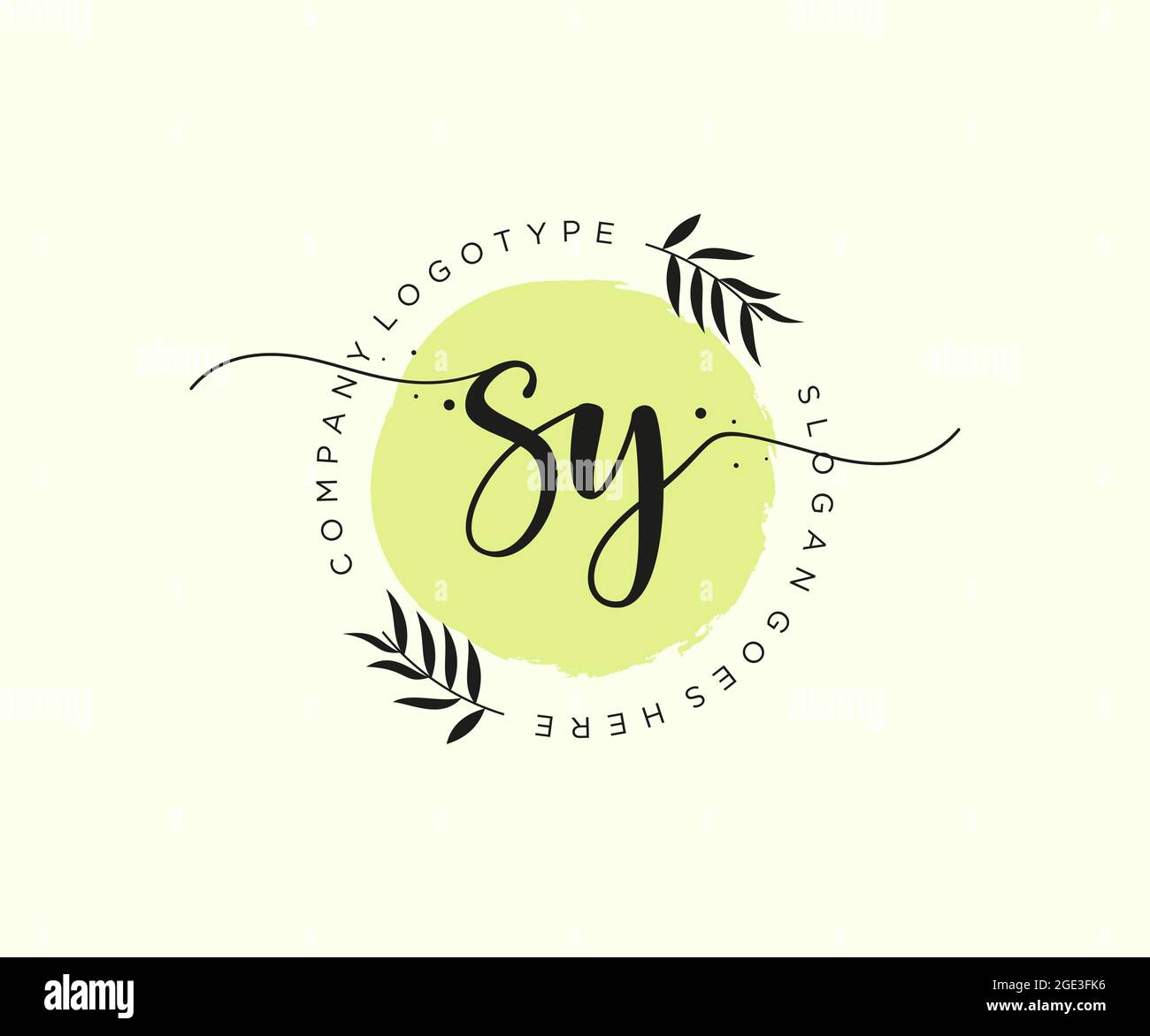 SY Feminine logo beauty monogram and elegant logo design, handwriting ...
