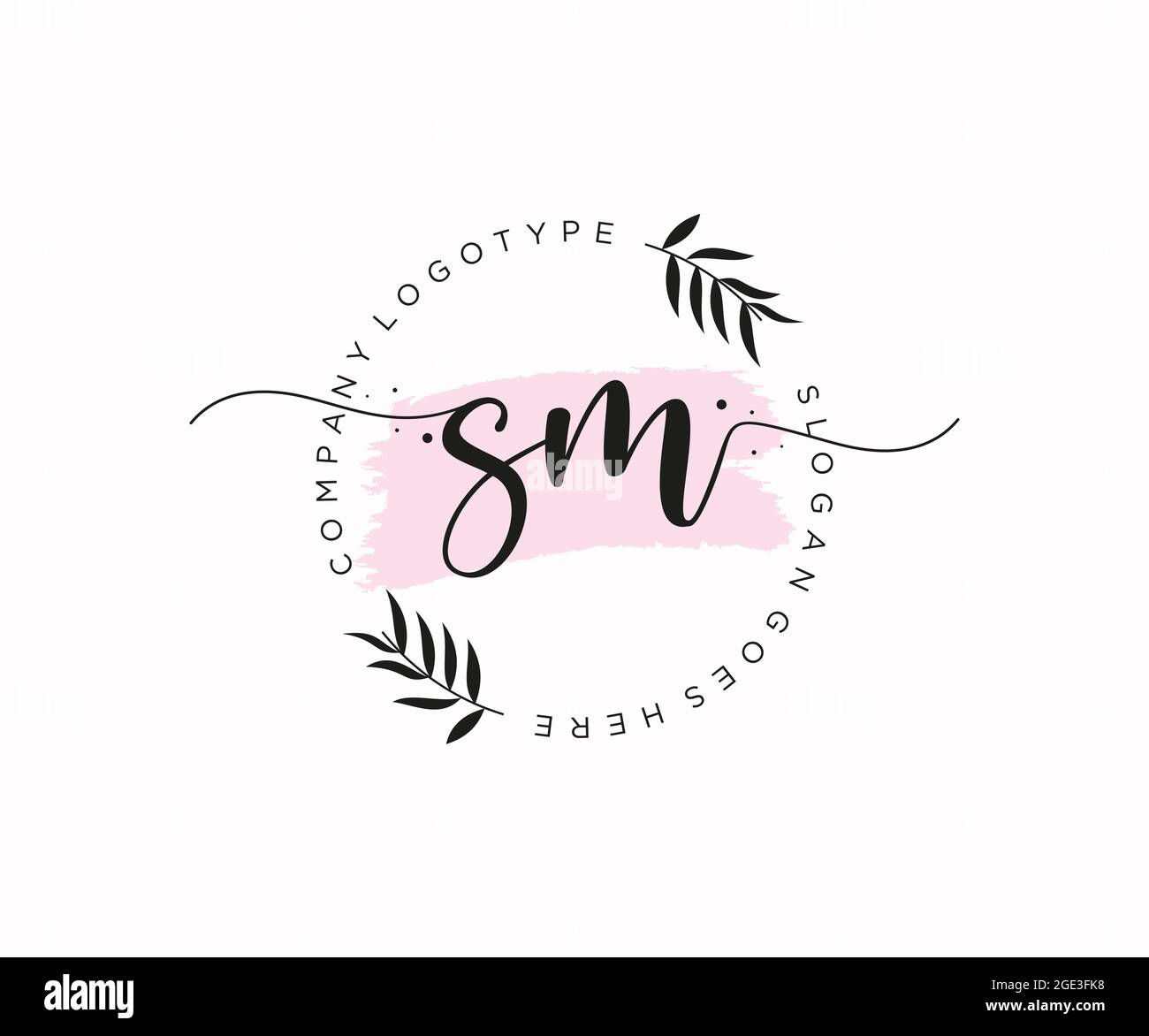 Initial sm logo vector vectors Stock Vector Images - Alamy