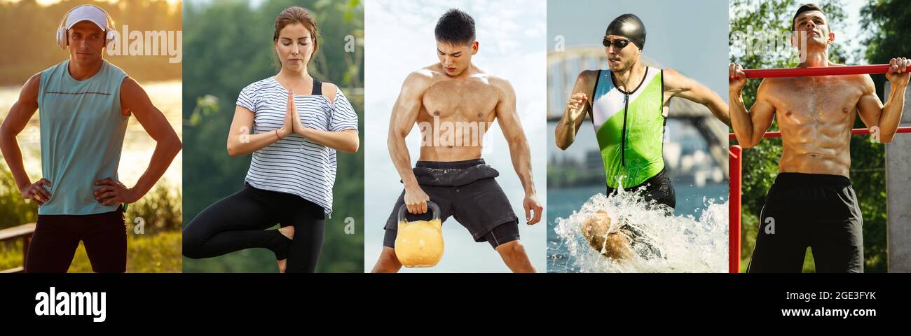 Women collage yoga activity hi-res stock photography and images - Alamy