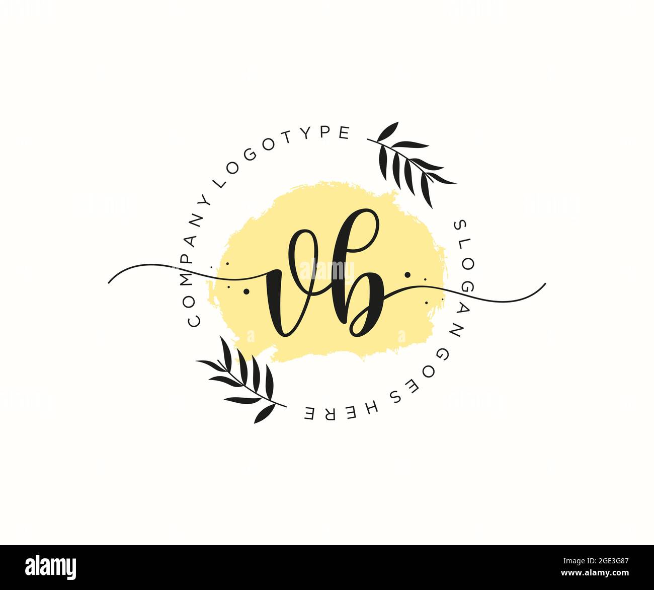 VB Feminine logo beauty monogram and elegant logo design, handwriting ...