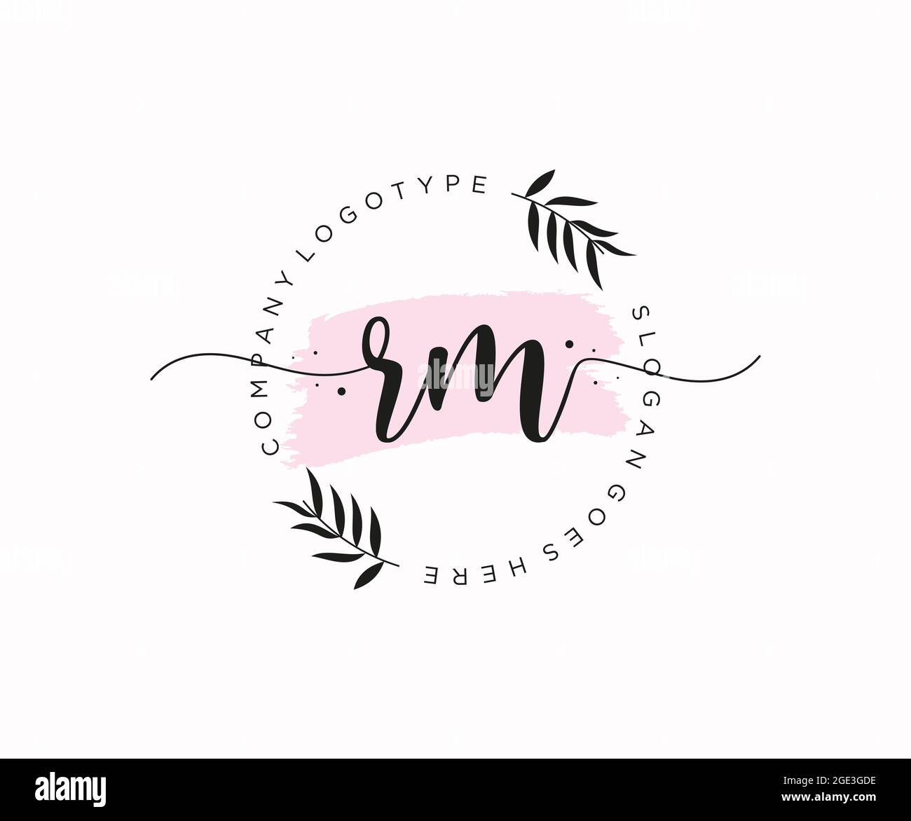 RM Feminine logo beauty monogram and elegant logo design, handwriting ...