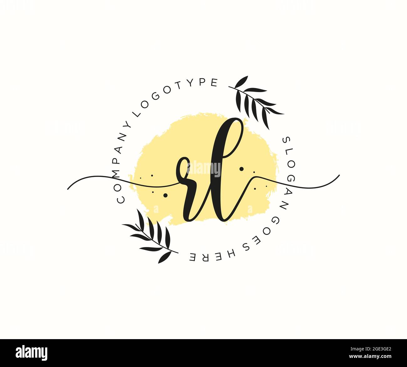 RL Feminine logo beauty monogram and elegant logo design, handwriting ...