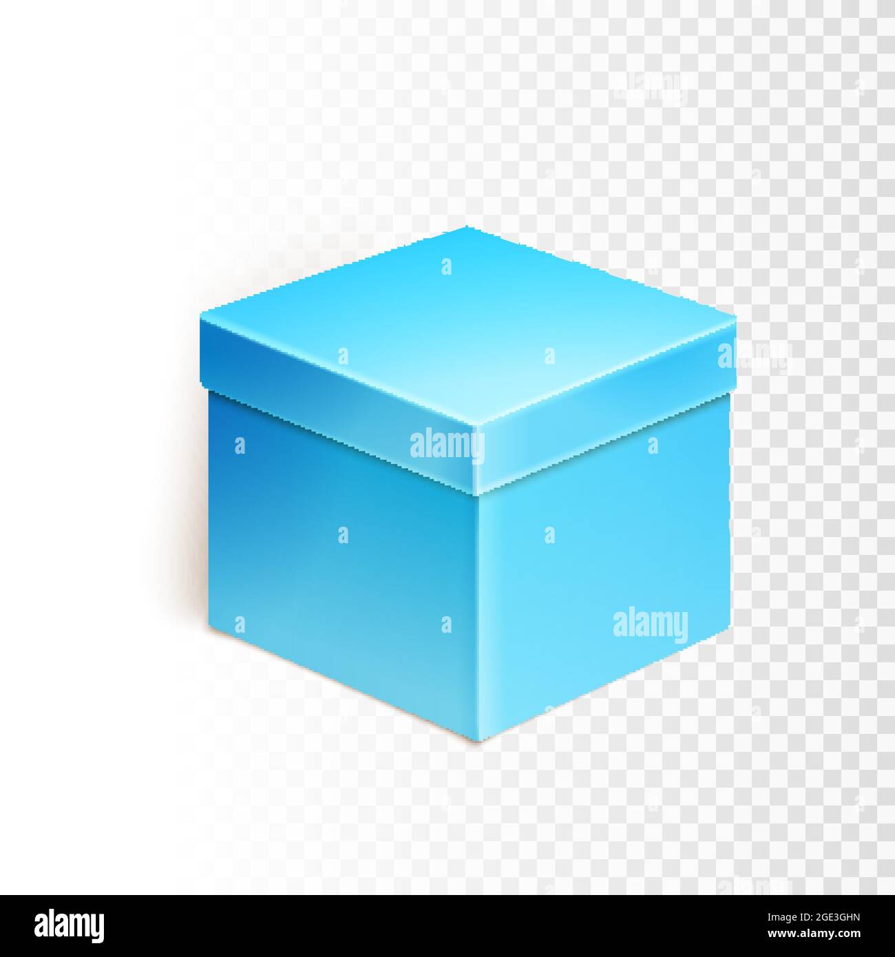 Blank box over white transparent background, vector illustration Stock ...
