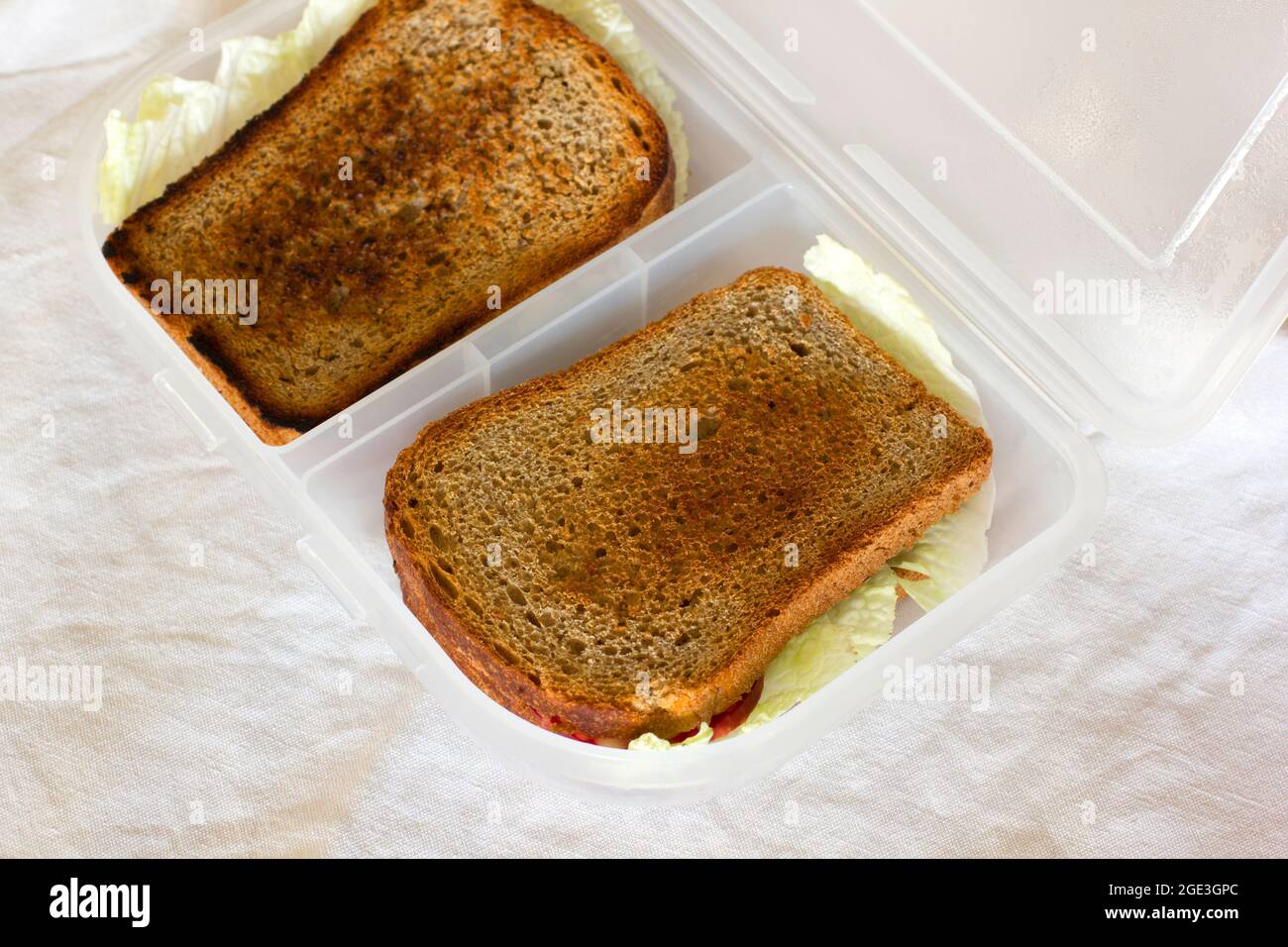 Sandwiches in a sandwich box. Homemade food Stock Photo - Alamy